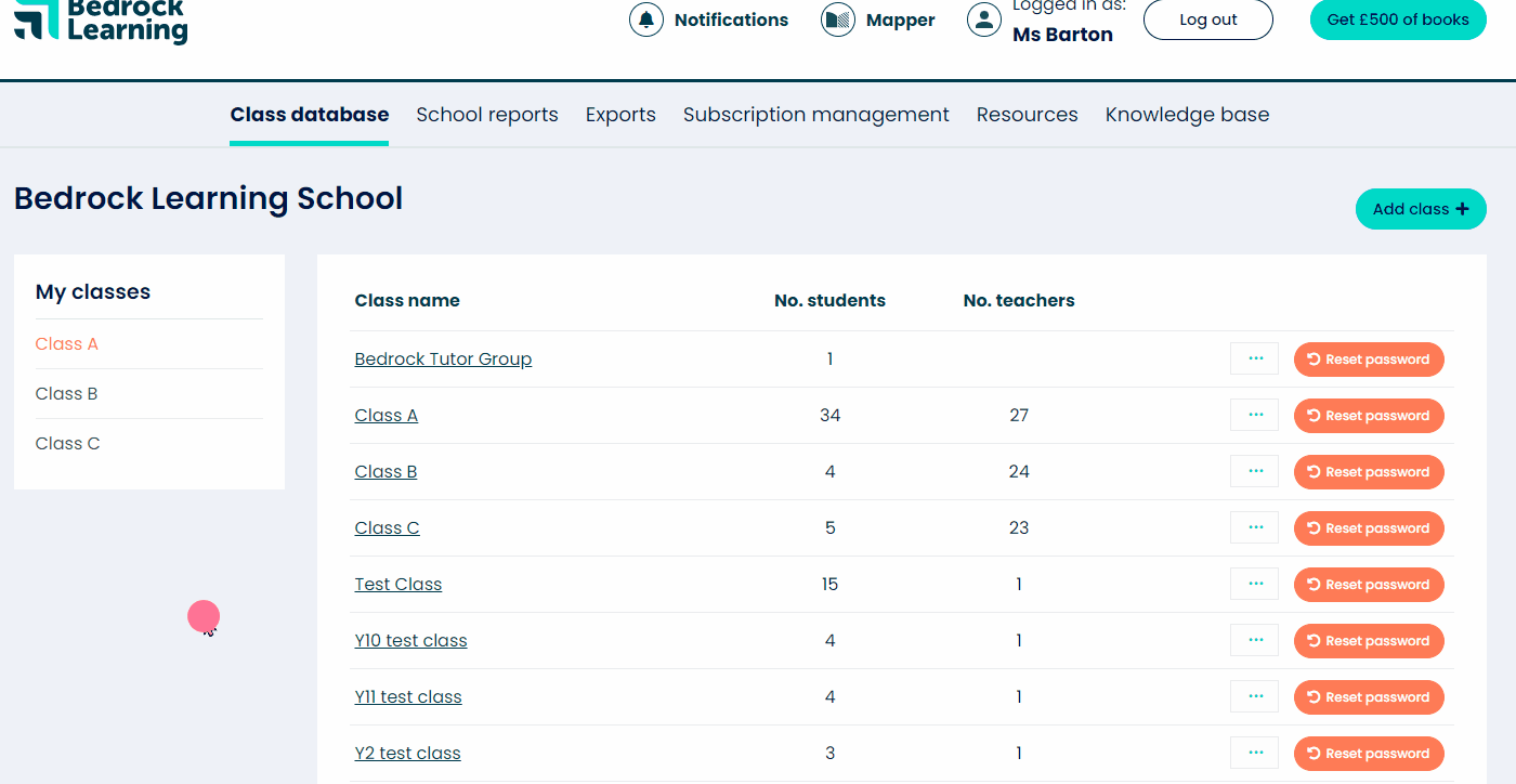 Monitoring learner usage by time – Bedrock Learning Support Hub