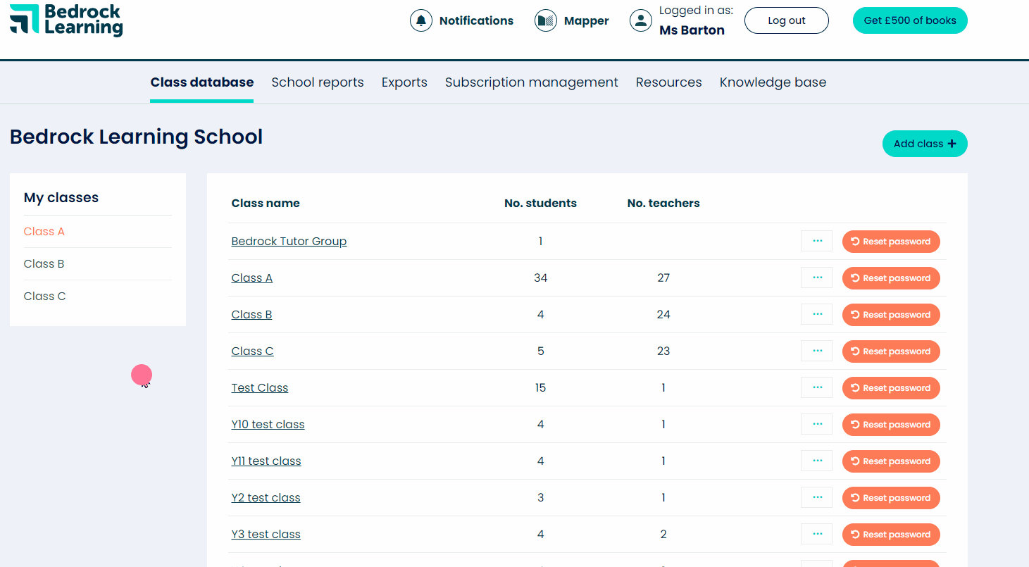 Monitoring learner usage by time – Bedrock Learning Support Hub