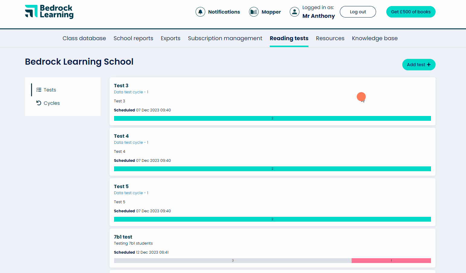Scheduling the Reading Test – Bedrock Learning Support Hub
