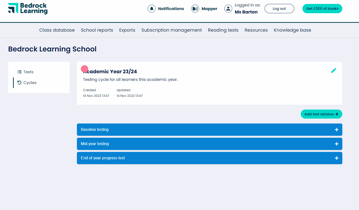 3 steps to set up your Reading Tests – Bedrock Learning Support Hub