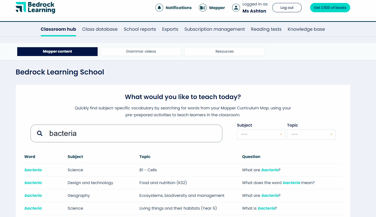 How to use Mapper content in the classroom – Bedrock Learning Support Hub