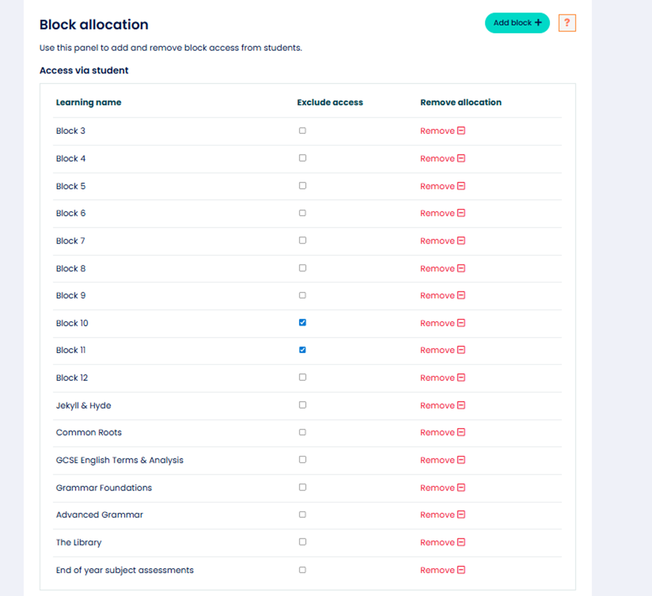 What to do if a student’s block is locked – Bedrock Learning Support Hub